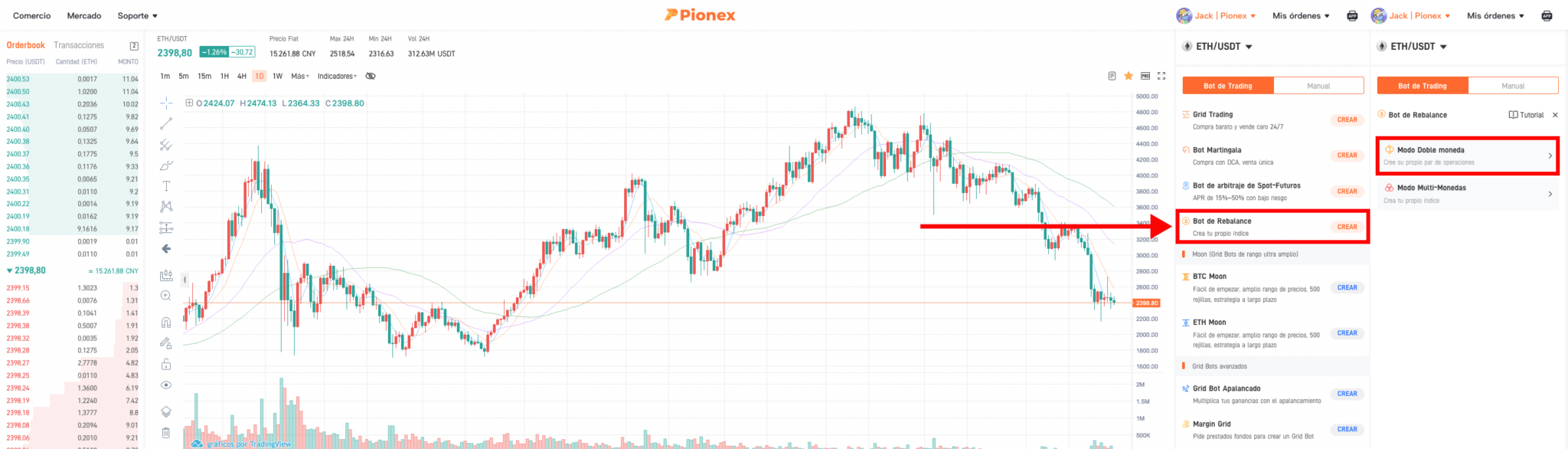 El Bot de Rebalance - Pionex Trading Bot