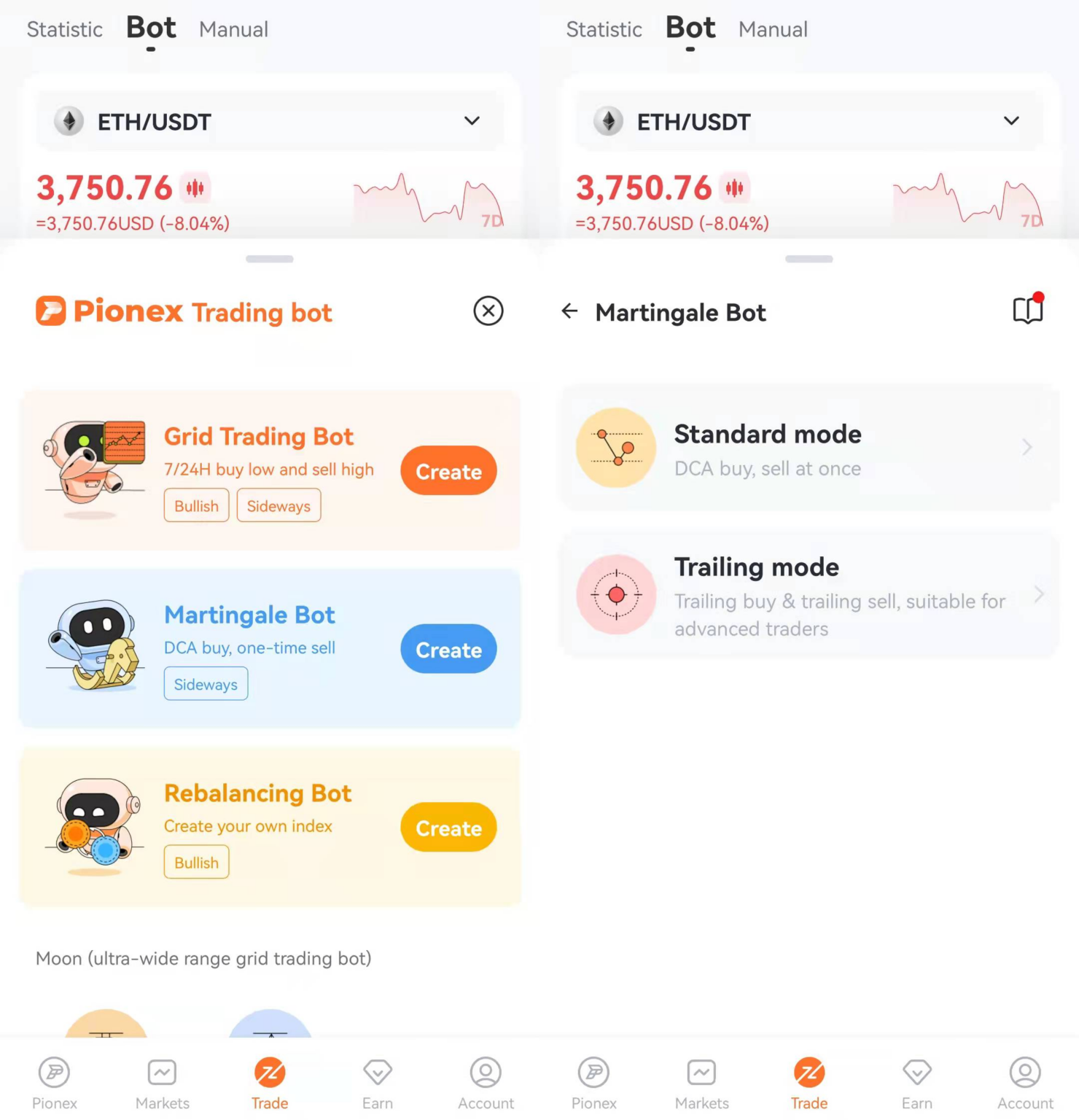 What’s the Martingale bot - trailing Mode? - Pionex Trading Bot