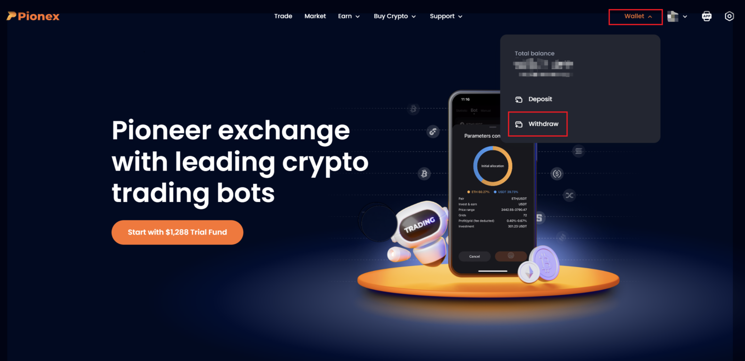 How to Withdraw from Pionex - Pionex Trading Bot