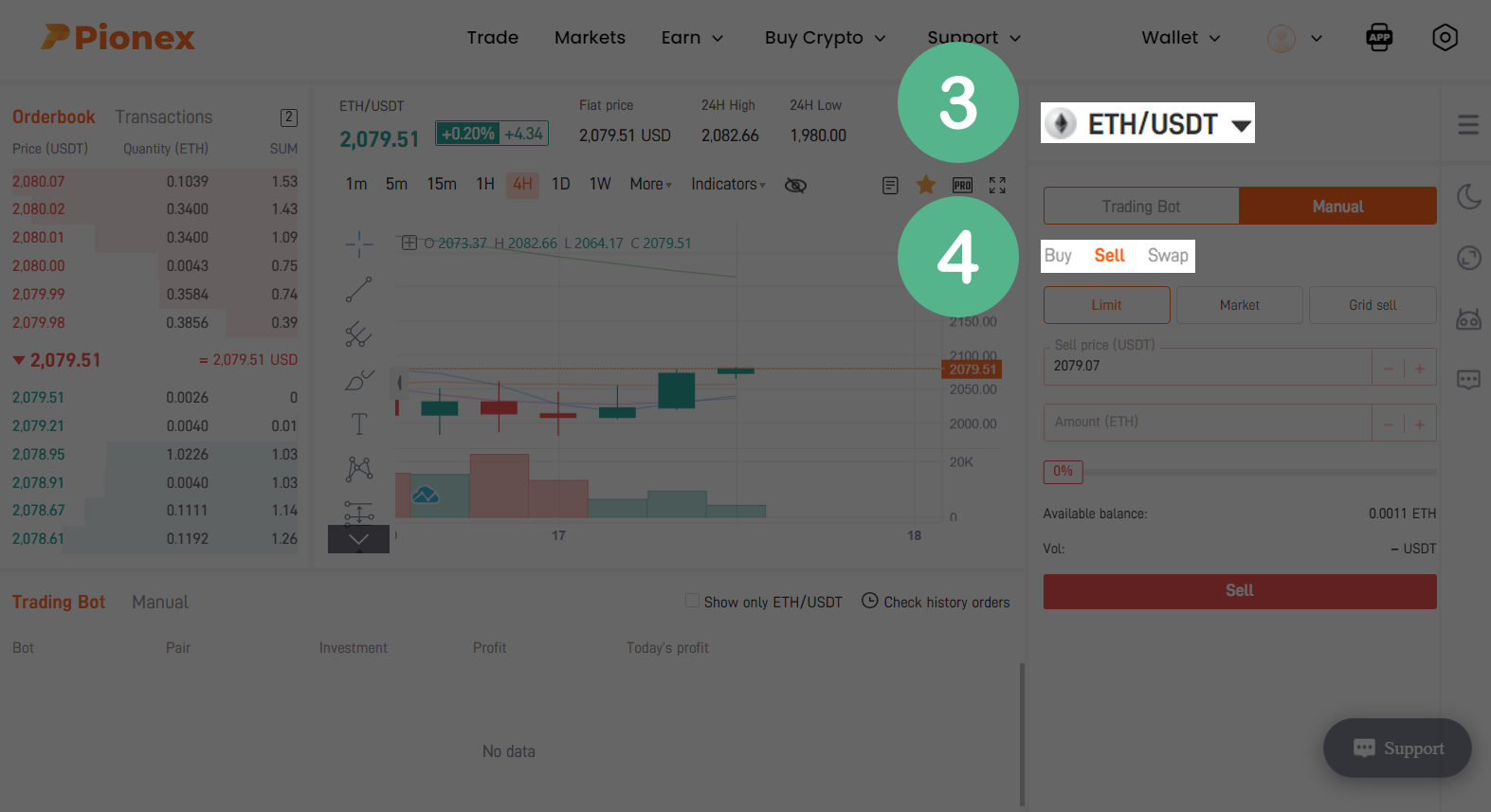 Manual Trade 【Web】 - Pionex Trading Bot