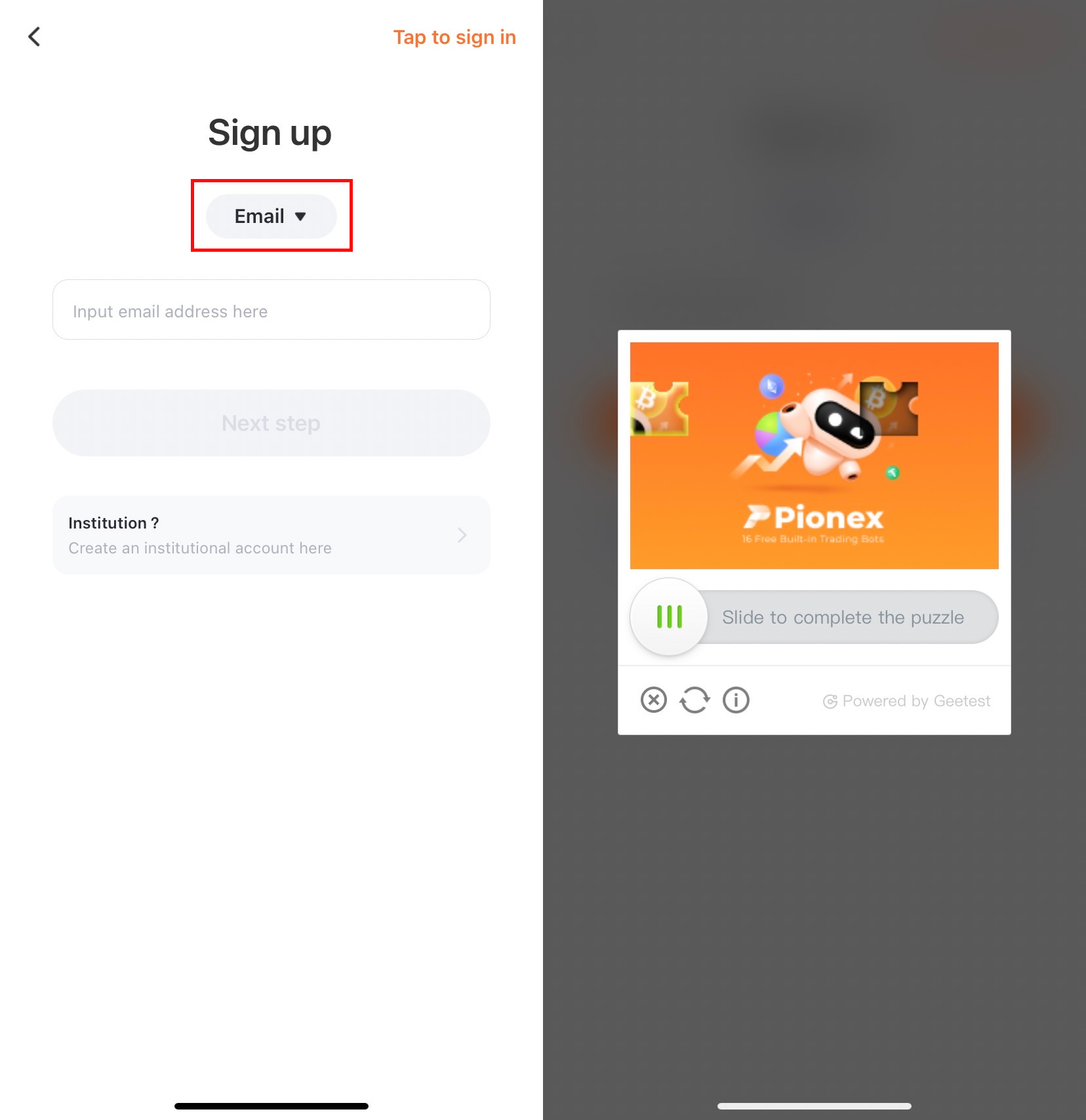 How to register a Pionex account? - Pionex Trading Bot