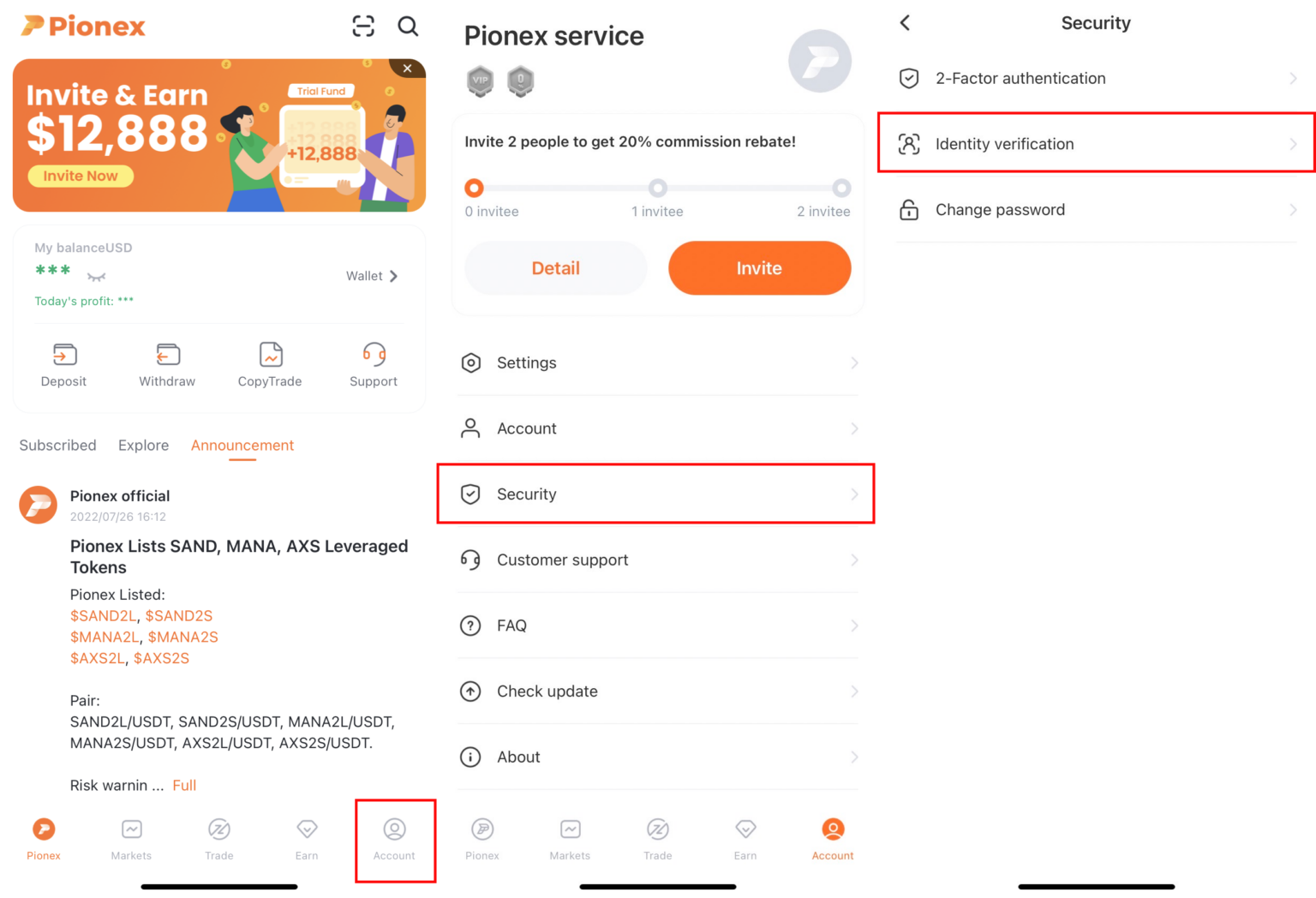 How to verify KYC on Pionex? - Pionex Trading Bot