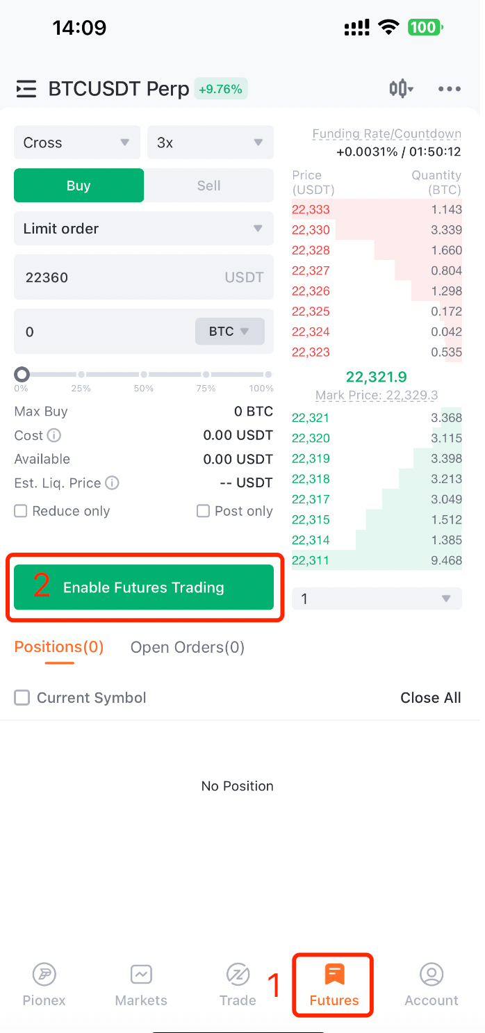 How to open futures account in Pionex - Pionex Trading Bot