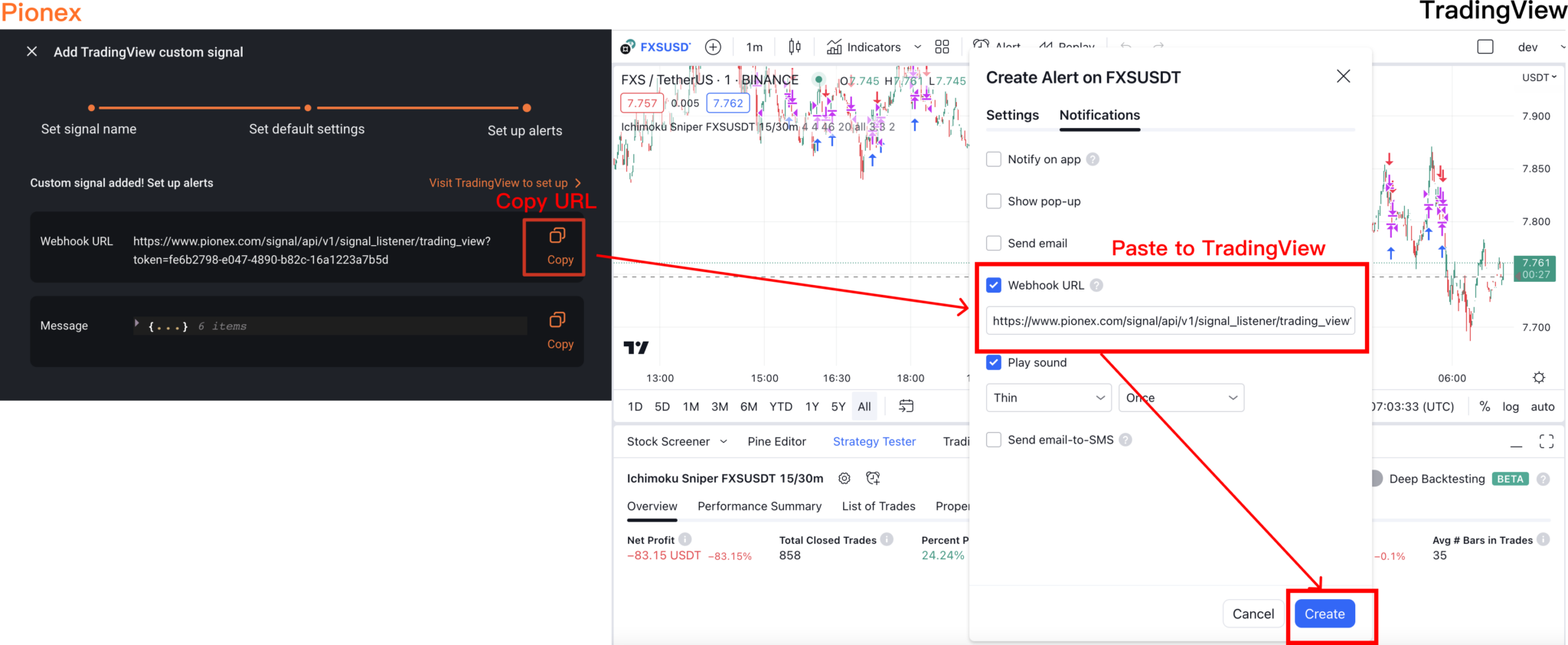Pionex Signal Bot - Trading View Signal Setting Tutorial - Pionex Trading Bot