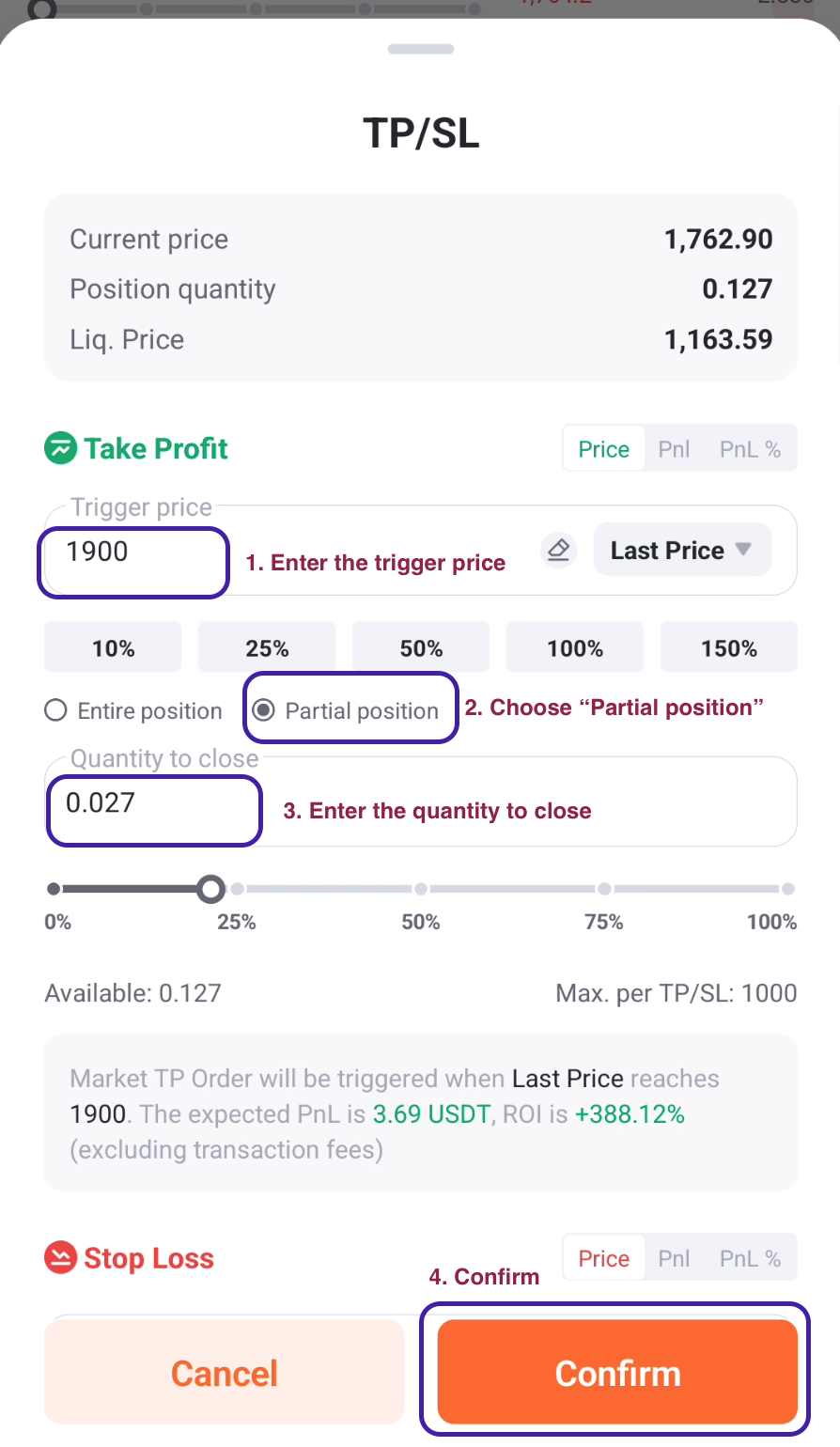 TP/SL - Pionex Trading Bot