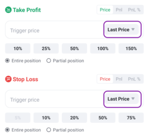 How to Choose "Last Price" or "Mark Price" for TP/SL? - Pionex Trading Bot