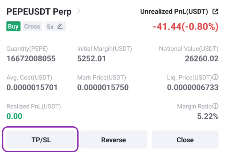 TP/SL - Pionex Trading Bot